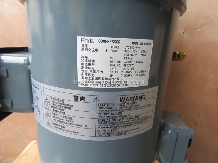 7.5hp R134a Scroll Compressor JT224D-NYR@S2 for AC & Marine