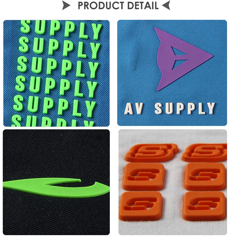 Custom Print 3D Logo Silicone Heat Transfer Printing Label for Garment ...