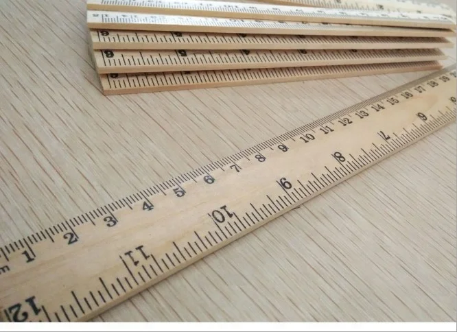 Eco-friendly Bamboo Ruler - Inch & Cm Metric Straight