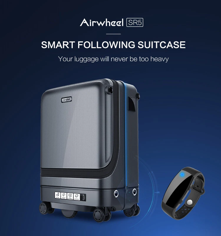 Airwheel Sr5 Smart E Scooters Case Boarding Auto Follow Luggage Usb ...