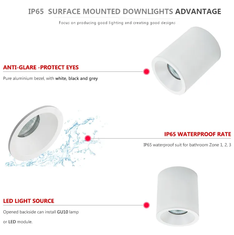 Toseo Custom Pure Aluminium Surface Mounted Anti Glare Bathroom Ip65 ...