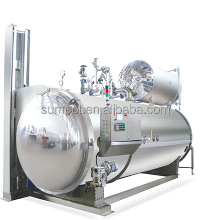 Automatic Tin Cans Meat Ham Rotary Rotary Steam Retort Food Sterilizers ...