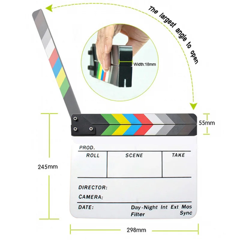 Clapboard Clap-stick Slate Clapper Board Slate For Film Movie Cut ...