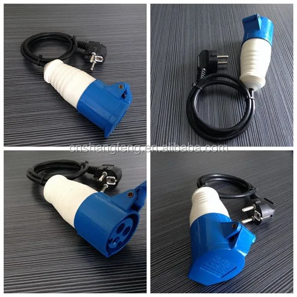 3phase CE Extension Cord with Industrial Plug and Socket Waterproof 16a ...