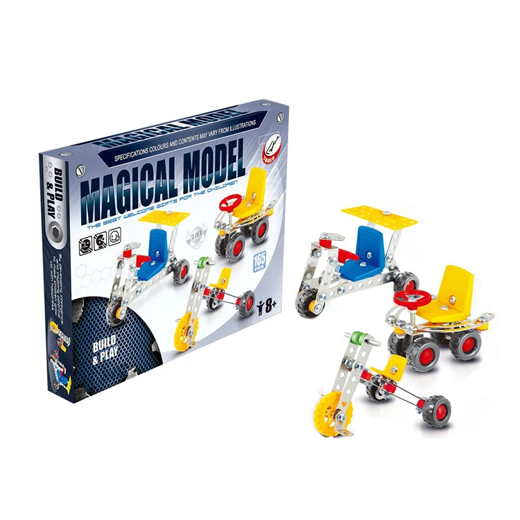 Excavators Truck Iron Commander Connect Puzzle Metal Assembly Toys For ...