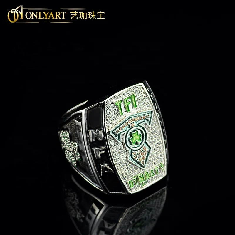 18k Gold Plated Team Logo Rings For Players Fashion Youth Football ...