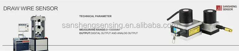 Optical linear position encoder 1000mm string pot digital analog optional draw wire displacement ...