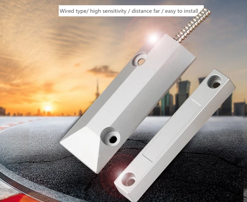 Wired Surface Mount Contact Magnetic Switch 220V Garage Door Security ...
