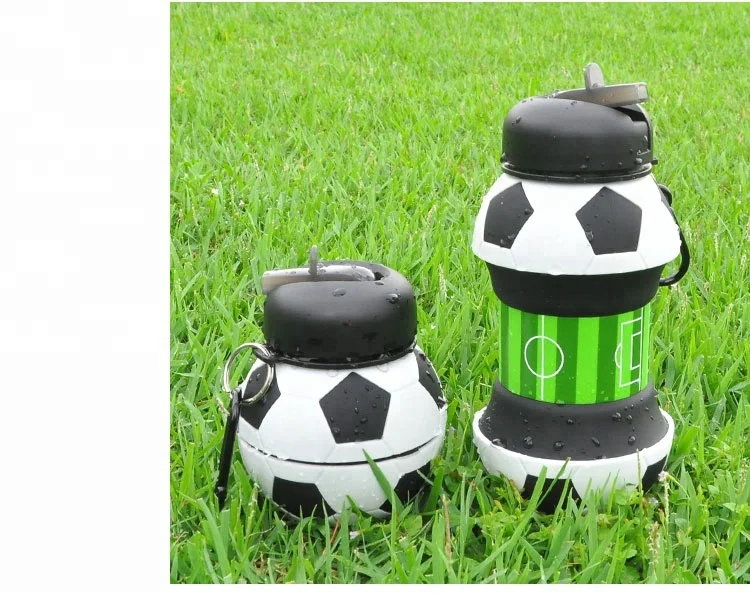 Patent Football-shaped Reusable Silikon Soccer Collapsible Bouteilles ...
