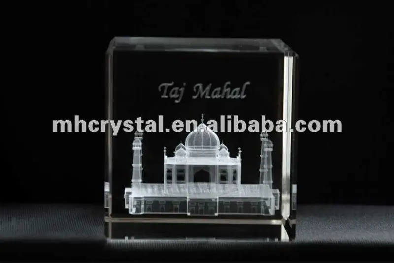 3d Lase Taj Mahal Crystals Religious Mh-f0188 - Buy 3d Etched Crystal ...