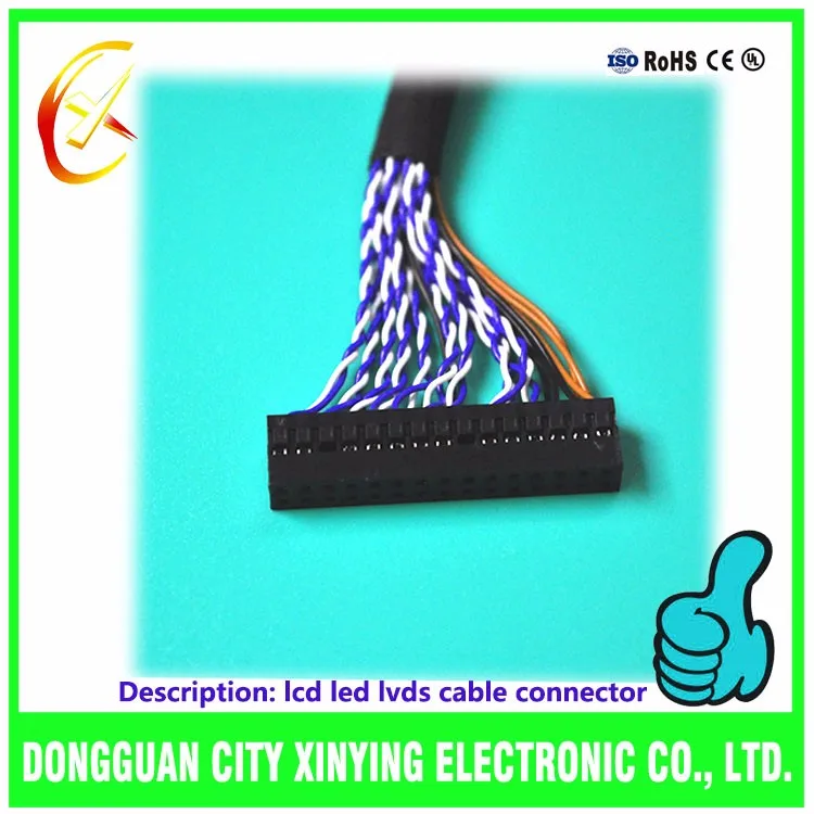 Custom Conector Soldering Laptop LCD LED IPX Display Cable Assembly