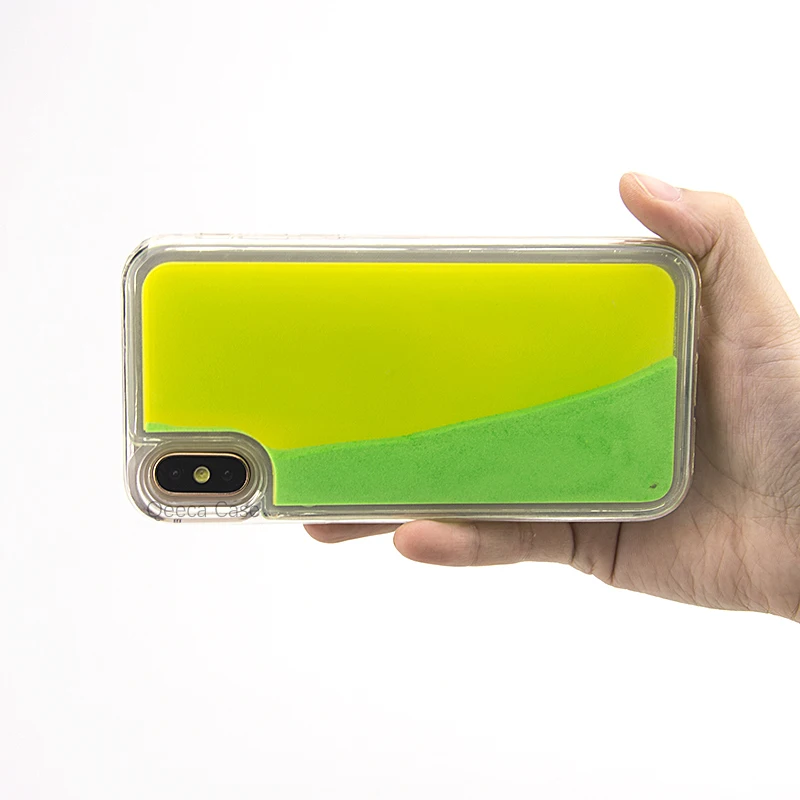 Pink Neon Sand Glow Quicksand Liquid Phone Case for iPhone X/Xs/11 Pro ...