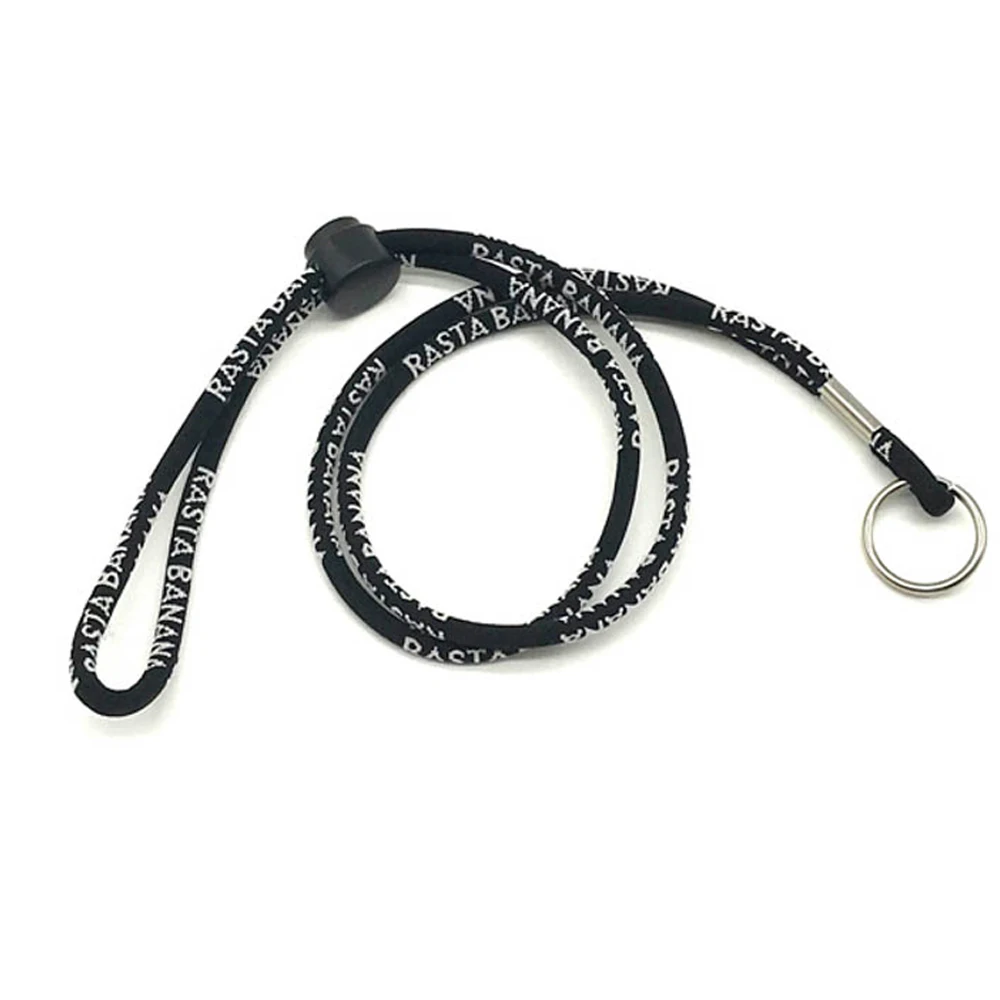 Custom Logo Woven Round Lanyard Neck Strap With Metal Hook Polyester ...