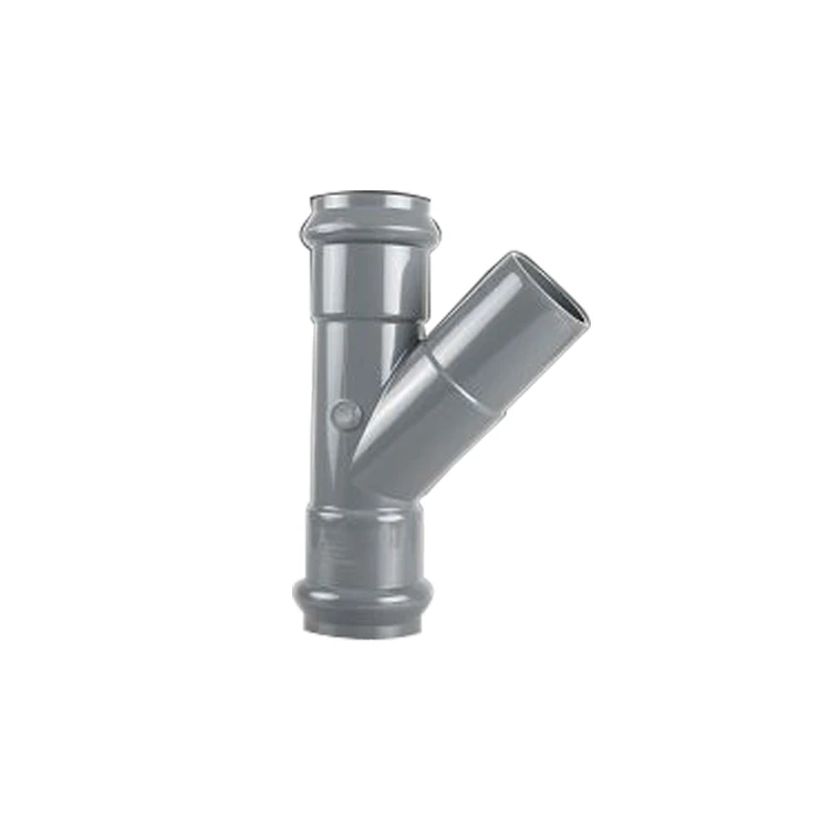 UPVC PVC Plastic Pipe Fitting 45 degree y branch pipe fitting lateral ...