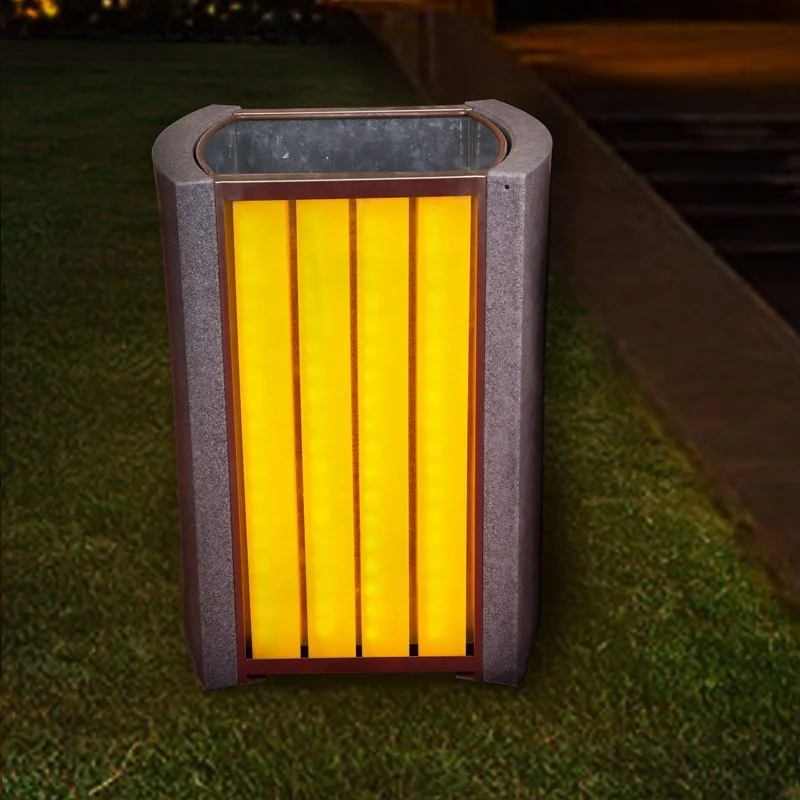 2021 Pretty LED Garbage Bin with RGB Lights - Eco-Friendly 20L Trash ...