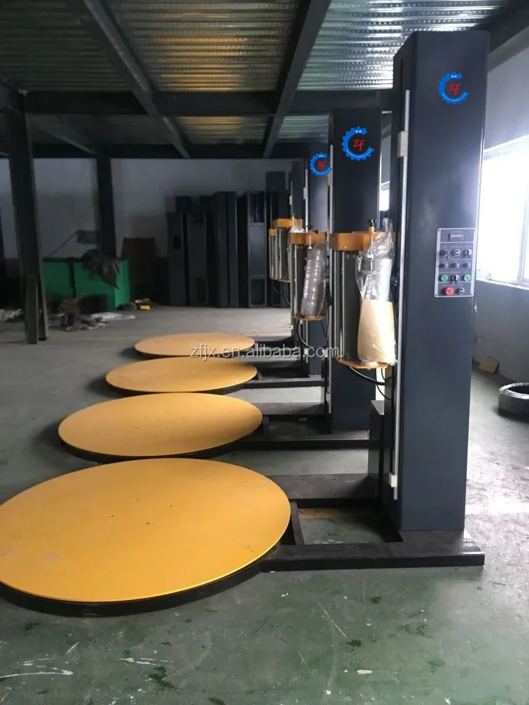 Rotary Arm Stretch Film Pallet Wrapping Machine with Ramp