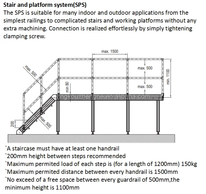 Aluminum Platforms and Walkways with Handrail Walkway Step Ladder ...