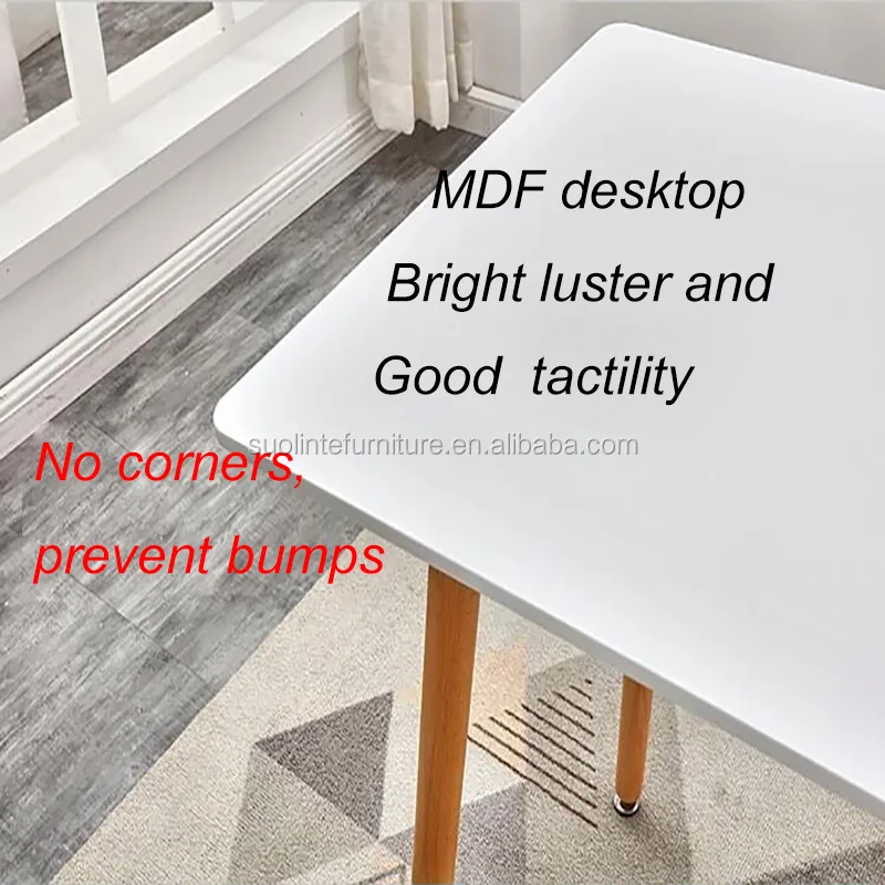 Mdf Dinning Room Furniture White Black Oak Modern Dinning Table Set ...