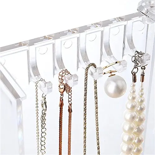 명확한 목걸이 팔찌 진열장 보석 거는 상자 6 개의 서랍을 가진 아크릴 보석 조직자 메이크업 저장 상자 Buy 2 슬라이딩 아크릴 보석 주최자 스토리지 투명 벨벳 쥬얼리