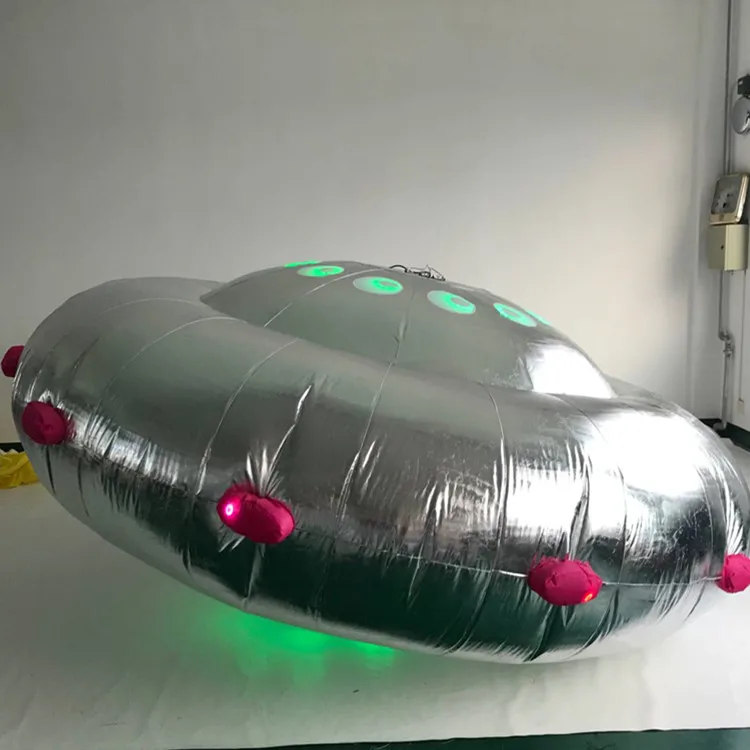 3m Inflatable Lighting UFO Spaceship Balloon for Club Decoration