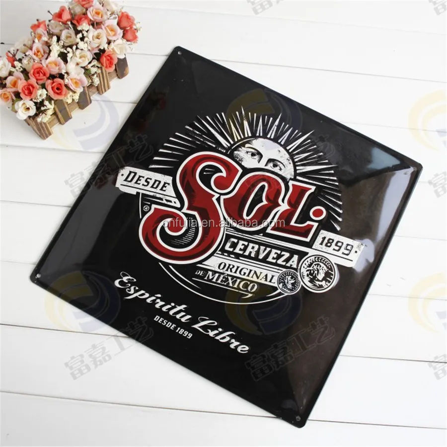 Custom European Wall Decor Embossed Tin Plate,Metal Tin Sign,Vintage ...