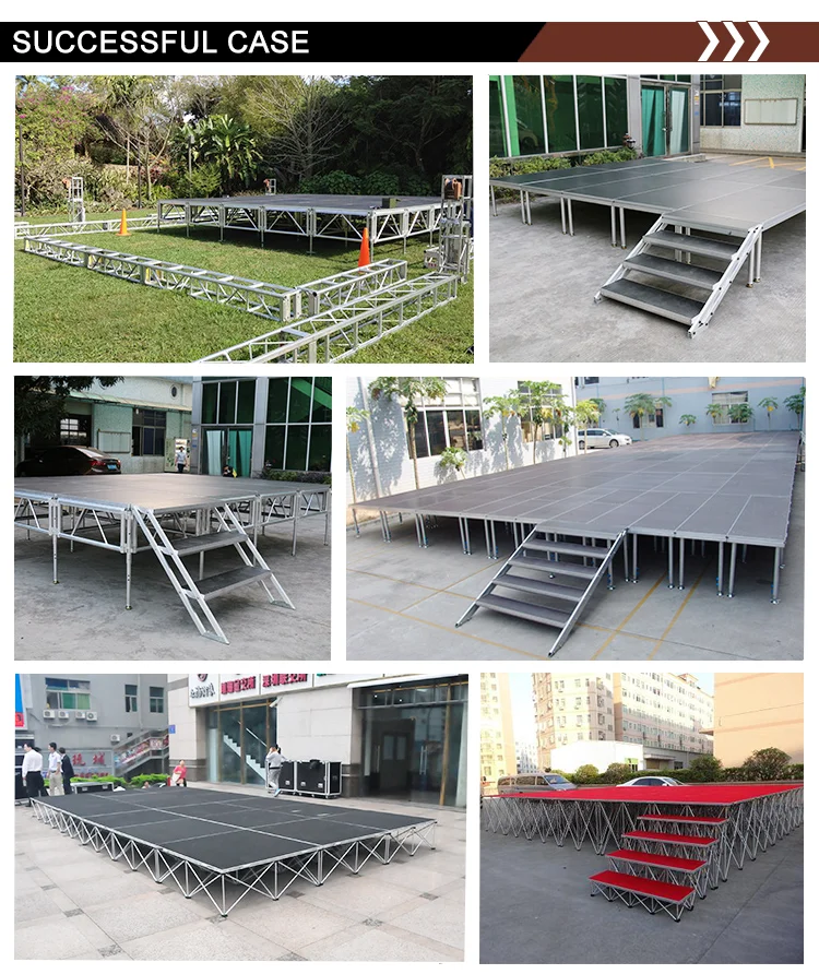 Adjustable Removable Moving Aluminum Folding Rectangle Portable Event ...
