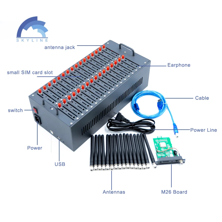Gsm /4g Lte Modem 8/16/32/64 Port Multi Sim Card Sending And Receiving ...