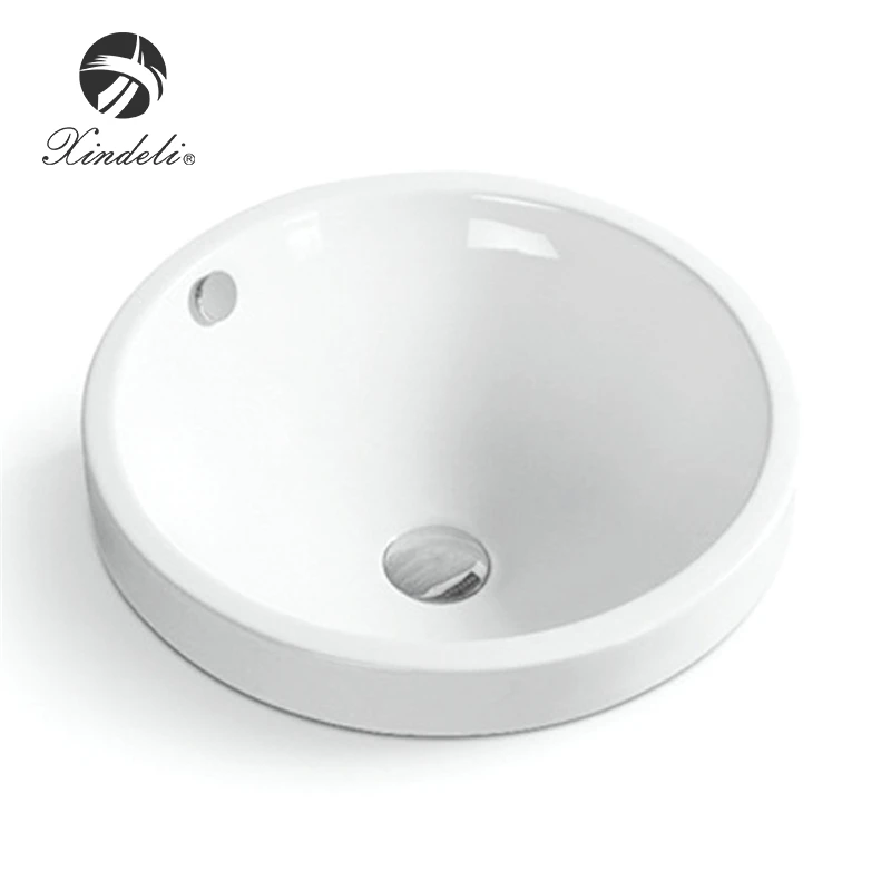 Professional Supplier White Lavatory Semi-recessed Oval Face Ceramic ...