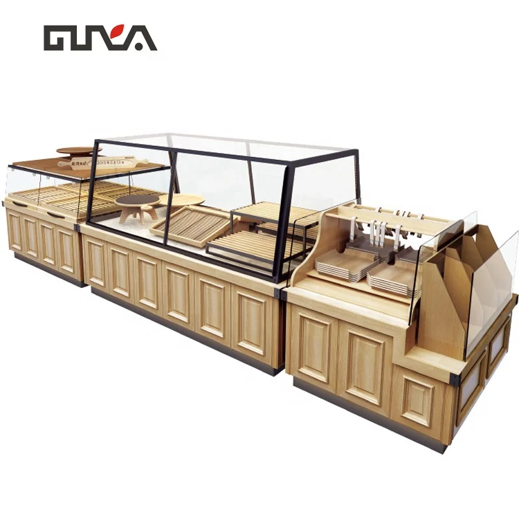 Wooden Bread Display Case Kayu Bakery Shelf Rack Cake Shop Furniture ...