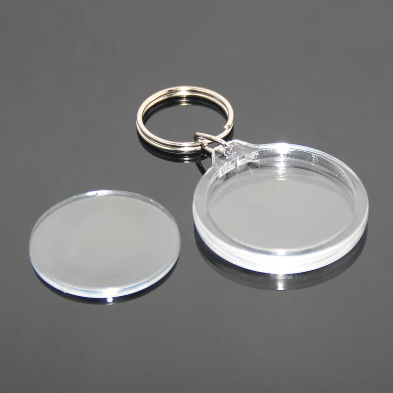 Clear Key Chain - Transparent Keyring with Acrylic Photo Frame