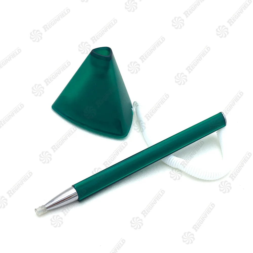 Classical Plastic Table Ball Pen Office Desk Stand Pen With Triangle ...