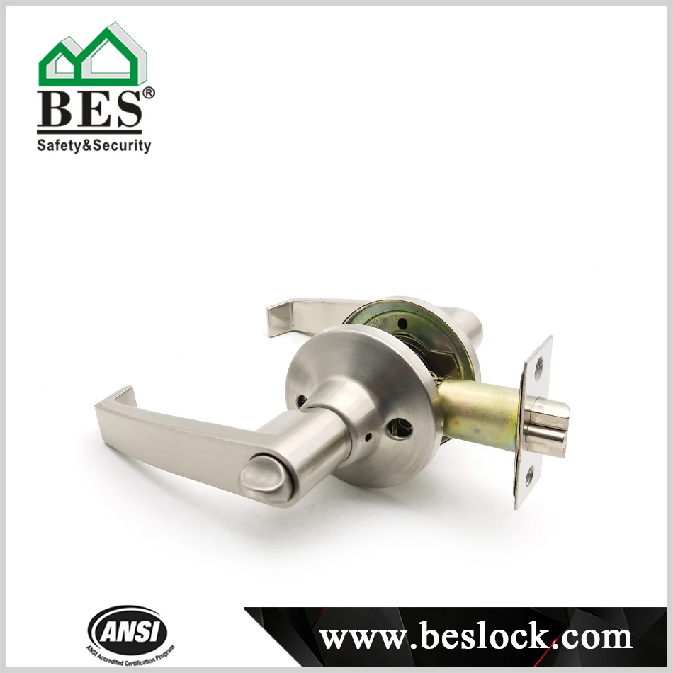 Faultless Satin Nickel Entry Lever Lockset - Tubular Door Lock