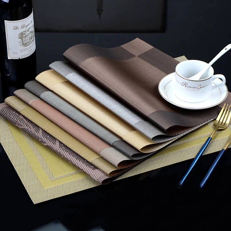 Eco Friendly Promotional Custom Woven Plastic Plate Dining Table Mat ...