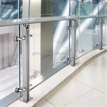 French Prefabricated Curved Terrace Glass Railing System Modern Design ...