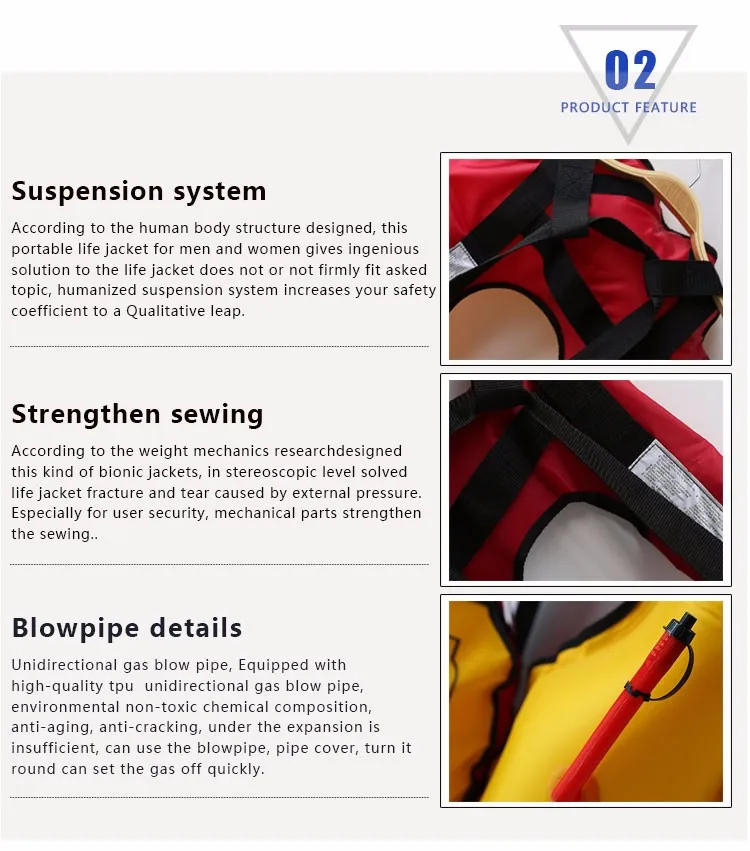 Marine Solas Approved 150N Inflatable Life Jacket - Baizhou