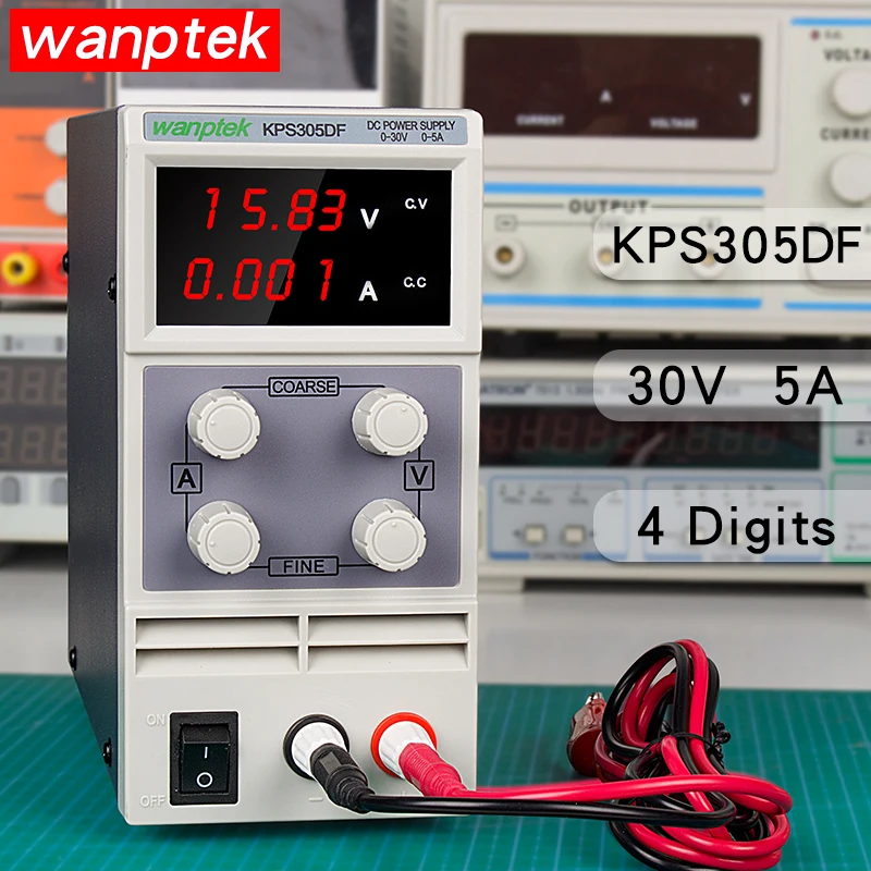 WANPTEK DC Adjustable Power Supply - 30V 5A for Lab & Schools