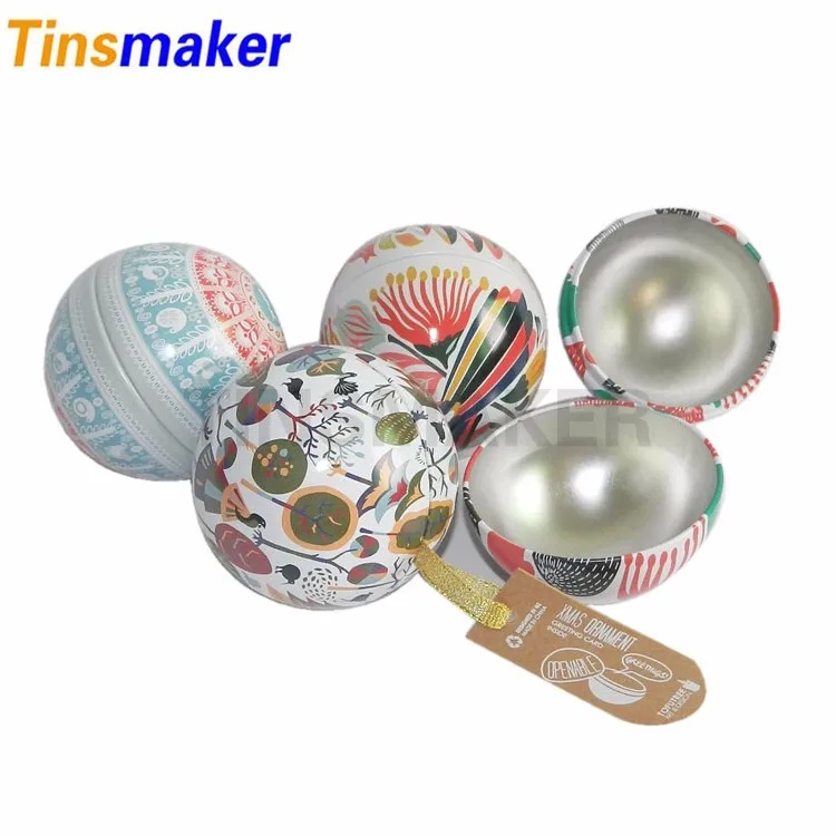 Cheap Personalized Christmas Ball Shaped Mini Decoration Tin Box - Buy ...