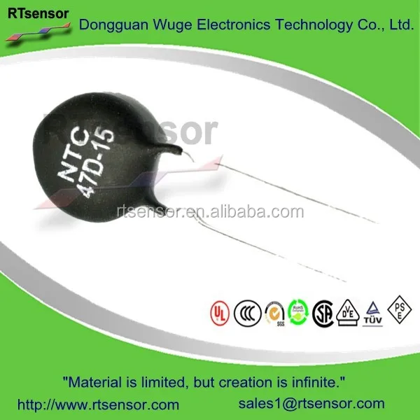 Ntc 47d-15 浪涌电流限制器功率热敏电阻 47 Ohm 3amp 16毫米 Disk - Buy Ntc 热敏电阻 47 Ohm ...
