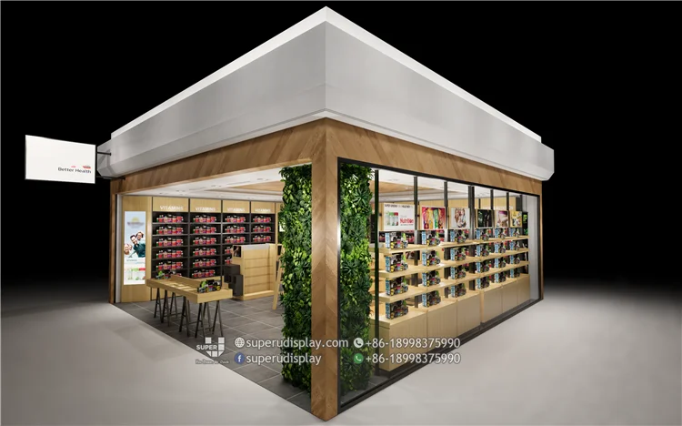 Customized Health Display Shelves for Modern Health Food Shops