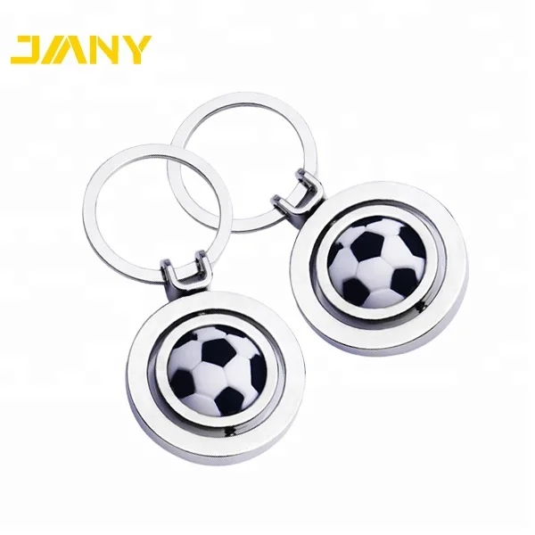 Wholesale Metal Rotate Football Keychain With Soft Pvc Rubber Mini ...
