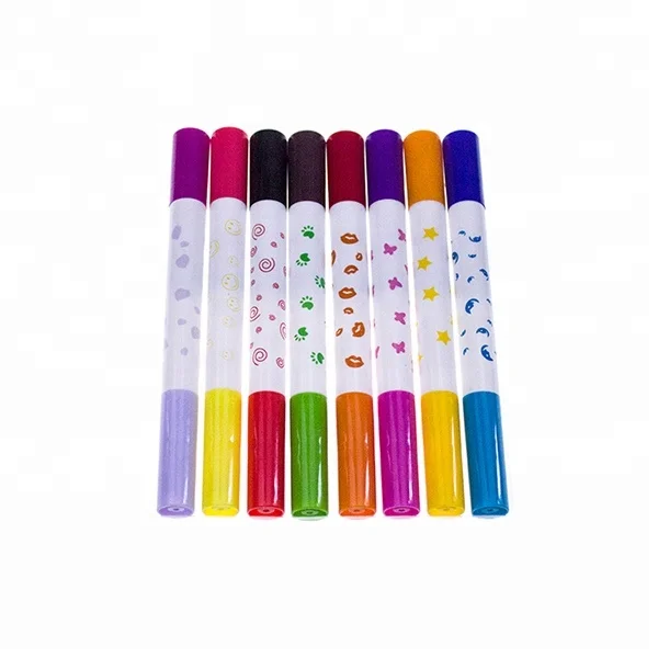 Magic Stamp Marker - 10 Color, Erasable, Dual-Side Writing