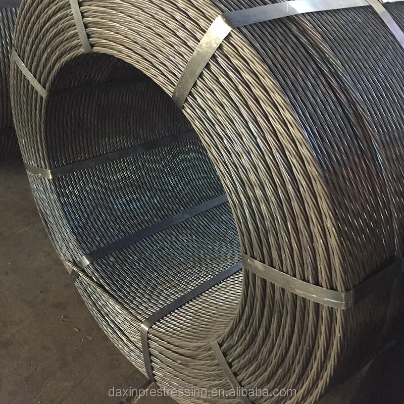 12.7mm Astm A416 Post Tension 7 Wire Pc Strand For Suspension Bridge ...