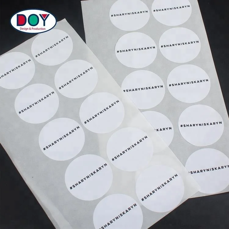 Custom Printing Brand Logo Die Cut Round Shape Stickers