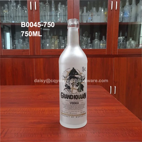 Custom Label Chinggis Khan Vodka 750 Ml Glass Bottle - Buy Chinggis ...