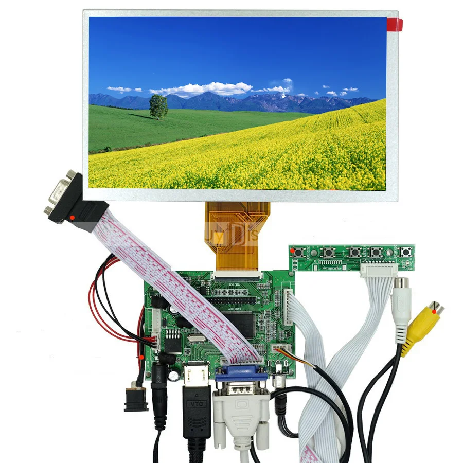 7 Inch Tft Display Panel With Tft Lcd Controller Boards Lcd Driver ...