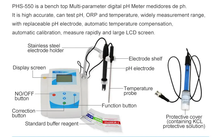 PHS-550 Ph Orp Controller Water Tester Electronic Ph Meter| Alibaba.com