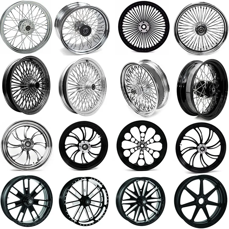 Motorcycle Steel Spoke Wheels for Harley Davidson - 17 Inch