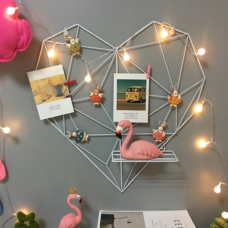 Decorative Iron Rack Metal Mesh Wire Wall Grid Hanging Photos Grids ...