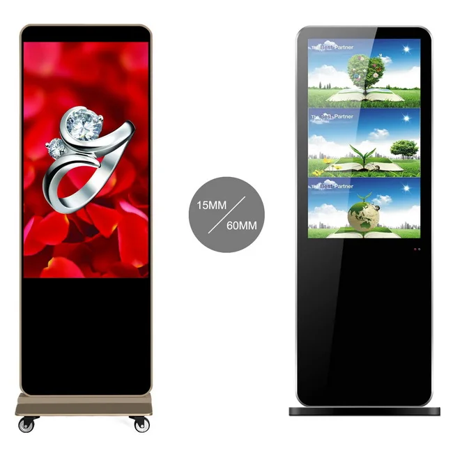 Unique Design Android Kiosk With Narrow Bezell,Movable Wheel,Lan+wifi ...