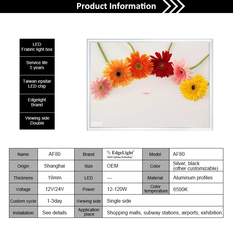 Led Lighted Box Frameless Profile Display For Advertising Exhibition ...